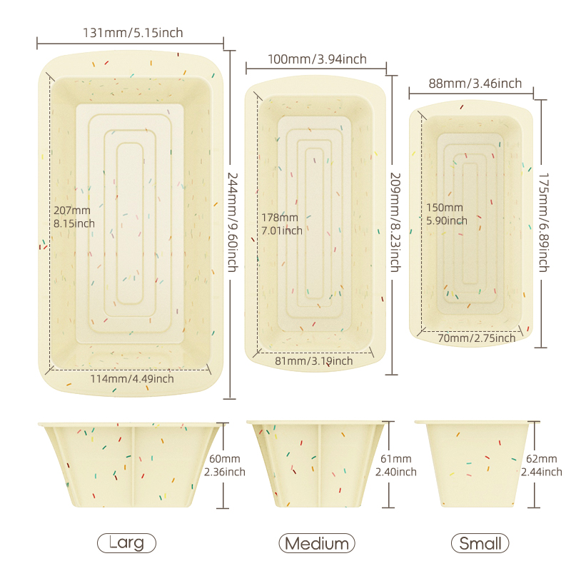 Multi-Size Silicone Toast Mold - Non-Stick & Versatile Bakeware